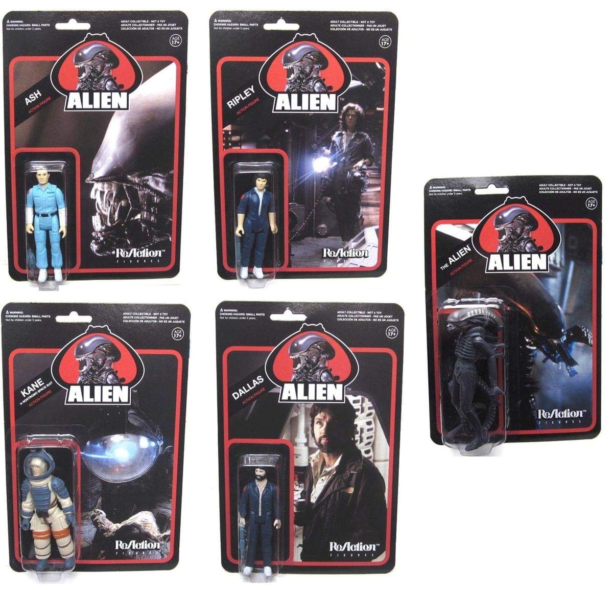Alien Movie - Alien Reaction 3 3/4" Action Figures Set of 5 pieces by ...